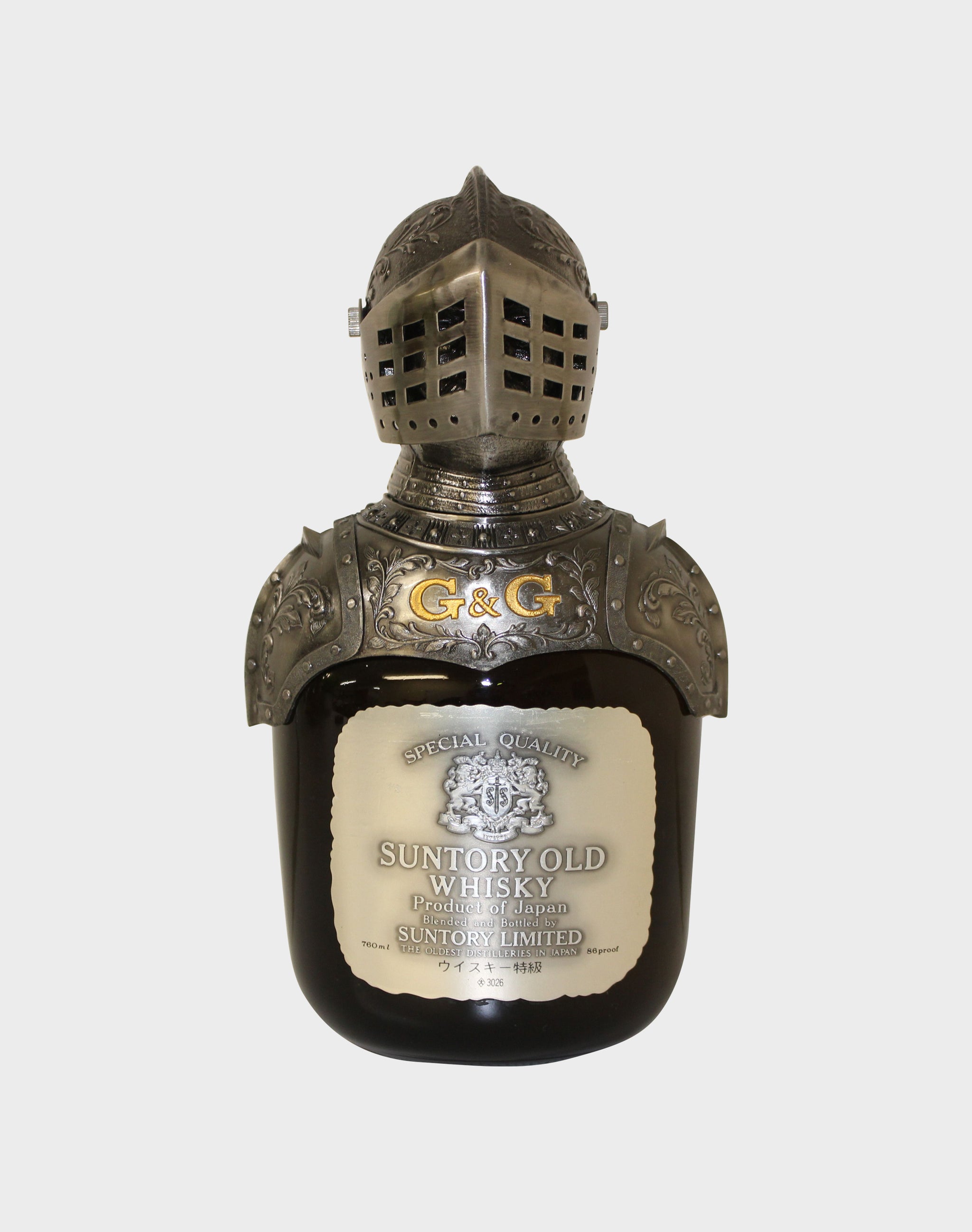 Suntory Old Whisky G G Armor Helmet Military Commander bottle| dekantā